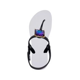 Uzurii Selena Diamond Blue Flip Flop wei&szlig;