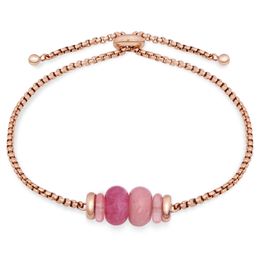 Armband Tamaris "Natural Stones", ros&eacute;goldfarben, natur, rosa, pink, natur, rosa, pink, Armb&auml;nder, Damen, 21cm, Edelstahl, Armband, mit verschiedenen Steinen