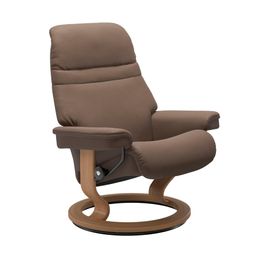 Relaxsessel stressless "Sunrise", braun (mole batick), B:79cm H:103cm T:73cm, Leder BATICK: BATICK ist ein leicht korrigiertes, durchgef&auml;rbtes und genarbtes M&ouml;belleder, bei dem die meisten Unebenheiten und Spuren in der Regel entfernt wurden.;Leder PALOMA: PALOMA ist ein durchgef&auml;rbtes Semianilin-M&ouml;belleder mit nat&uuml;rlicher Narbung.;ROHLEDER Stoff Q2 FARON: Ein fester zuverl&auml;ssiger Boucl&eacute; mit einem