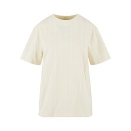 T-Shirt Karl Kani "Karl Kani Signature Pinstripe Os T-Shirt", Damen, Gr. M, beige, 100% Baumwolle, bedruckt, normal, Rundhals, Shirts T-Shirt