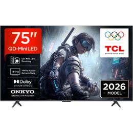 TCL LED-Fernseher "75T8D", Energieeffizienz: E (A-G), schwarz, 75 &Prime;, Fernseher