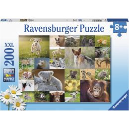 Puzzle Ravensburger "S&uuml;&szlig;e Tierbabys", bunt, Puzzles, KinderB:49cm H:36cm, Pappe, Made in Germany, B:49cm H:36cm