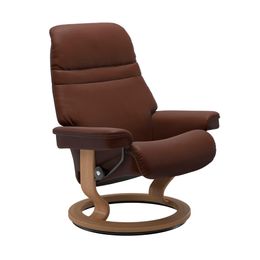 Relaxsessel stressless "Sunrise", braun (malt braun batick), B:79cm H:103cm T:73cm, Leder BATICK: BATICK ist ein leicht korrigiertes, durchgef&auml;rbtes und genarbtes M&ouml;belleder, bei dem die meisten Unebenheiten und Spuren in der Regel entfernt wurden.;Leder PALOMA: PALOMA ist ein durchgef&auml;rbtes Semianilin-M&ouml;belleder mit nat&uuml;rlicher Narbung.;ROHLEDER Stoff Q2 FARON: Ein fester zuverl&auml;ssiger Boucl&eacute; mit