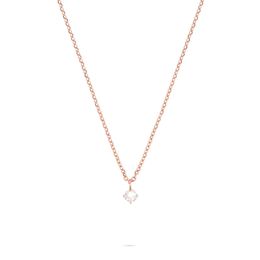 Kette mit Anh&auml;nger Tamaris "Cross, Kreuz", ros&eacute;goldfarben, Halsketten, Damen, Edelstahl, L: 43 B: 0,4mm, B:0,4mm