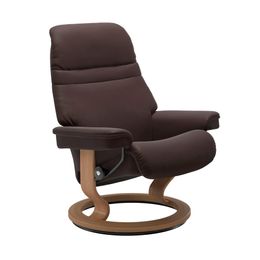Relaxsessel stressless "Sunrise", braun (chocolate paloma), B:79cm H:103cm T:73cm, Leder BATICK: BATICK ist ein leicht korrigiertes, durchgef&auml;rbtes und genarbtes M&ouml;belleder, bei dem die meisten Unebenheiten und Spuren in der Regel entfernt wurden.;Leder PALOMA: PALOMA ist ein durchgef&auml;rbtes Semianilin-M&ouml;belleder mit nat&uuml;rlicher Narbung.;ROHLEDER Stoff Q2 FARON: Ein fester zuverl&auml;ssiger Boucl&eacute; mit 
