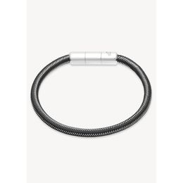 Armband s.Oliver, edelstahlfarben, schwarz, Armb&auml;nder, Herren, 22cm, Edelstahl, Armband
