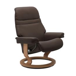 Relaxsessel stressless "Sunrise", braun (braun batick), B:79cm H:103cm T:73cm, Leder BATICK: BATICK ist ein leicht korrigiertes, durchgef&auml;rbtes und genarbtes M&ouml;belleder, bei dem die meisten Unebenheiten und Spuren in der Regel entfernt wurden.;Leder PALOMA: PALOMA ist ein durchgef&auml;rbtes Semianilin-M&ouml;belleder mit nat&uuml;rlicher Narbung.;ROHLEDER Stoff Q2 FARON: Ein fester zuverl&auml;ssiger Boucl&eacute; mit eine