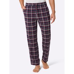 w&auml;schepur Schlafhose W&Auml;SCHEPUR, Herren, Gr. 48/50, Normalgr&ouml;&szlig;en, marine, dunkelrot, kariert, 100% Baumwolle, gemustert, kariert, Hosen Schlafhose