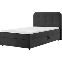 Boxbett Home Affaire "Amrum inkl. Bettkasten, Liegefl&auml;che 120 und 180x200cm", anthrazit, B:131cm L:210cm, Komplettbetten, inkl. Topper, erh&auml;ltlich in verschiedenen Farben