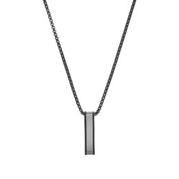Kette mit Anh&auml;nger Tom Tailor "Schmuck Geschenk Edelstahl", silber (edelstahlfarben, schwarz, gunfarben), Halsketten, Herren, Edelstahl, L: 60 B: 2,2mm, B:2,2mm