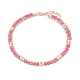 Fu&szlig;kette s.Oliver "Colorful Beads", ros&eacute;goldfarben, ros&eacute;, Fu&szlig;ketten, Edelstahl Perlen, Edelstahl, Perlen, mit Glasperle