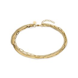 Fu&szlig;kette s.Oliver "Fine Layers", gelbgoldfarben, Fu&szlig;ketten, Edelstahl