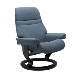 Relaxsessel stressless "Sunrise", blau (sparrow blau paloma), B:75cm H:100cm T:73cm, Leder BATICK: BATICK ist ein leicht korrigiertes, durchgef&auml;rbtes und genarbtes M&ouml;belleder, bei dem die meisten Unebenheiten und Spuren in der Regel entfernt wurden.;Leder PALOMA: PALOMA ist ein durchgef&auml;rbtes Semianilin-M&ouml;belleder mit nat&uuml;rlicher Narbung.;ROHLEDER Stoff Q2 FARON: Ein fester zuverl&auml;ssiger Boucl&eacute; mi