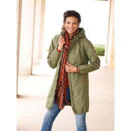 Kurzmantel Casual Looks, Damen, Gr. 19, gr&uuml;n (oliv), 100% Polyester, B&uuml;ndchen:5% Elasthan, 95% Polyester, M&auml;ntel Kurzmantel