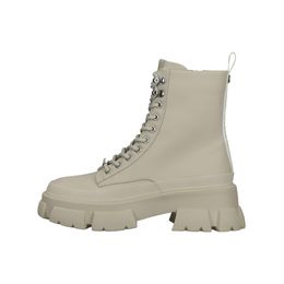 Schn&uuml;rstiefelette Steve Madden "Steve Madden Stiefelette Lederimitat", Damen, Gr. 39, bone, Lederimitat, Schuhe Schn&uuml;rstiefelette