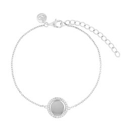 Silberarmband Tom Tailor, silberfarben, wei&szlig;, wei&szlig;, Armb&auml;nder, Damen, 20cm, Silber 925 (Sterlingsilber), Silberarmband, mit Zirkonia (synth.)
