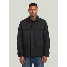 G-Star Raw Outdoorjacke G-STAR "Clean Field Jacke", Herren, Gr. L, dk schwarz, Obermaterial: 100% Baumwolle, Jacken Outdoorjacke