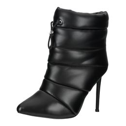 High-Heel-Stiefelette Steve Madden "Steve Madden Stiefelette Lederimitat", Damen, Gr. 38, schwarz, Lederimitat, Schuhe