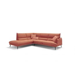 Ecksofa Egoitaliano "FUNNY, hochwertiges & aktuelles Design, bequeme R&uuml;ckenlehne, L-Form", orange, B:265cm H:90cm T:225cm, 48% Polyester, 40% Baumwolle, 12% Viskose, Sofas, Ecksofa, toller Sitzkomfort, hochwertiger Strukturmix-Bezug, Breite 265cm
