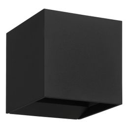 Eglo Wandleuchte "Calpino 3 Au&szlig;enleuchte, Wandleuchte, Up und Down Light, Metall, IP54", schwarz, 2, H: 10cm, 1 Stk., Leuchten, Wand-/Deckenleuchte - L10 x H10 x AL10 cm - schwarz - 2X2,8W inkl., Wandleuchte