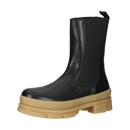 Stiefelette Steve Madden "Steve Madden Stiefelette Leder/Textil", Damen, Gr. 36, schwarz, beige, Leder, Textil, Schuhe Stiefelette