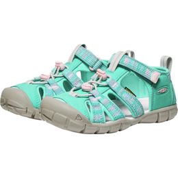 Sandale Keen "SEACAMP II CNX", Jungen, Gr. 39, rosa (bright aqua, pink, a, boo), Synthetik, Schuhe Sandale