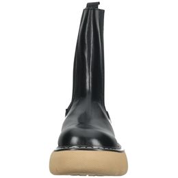 Stiefelette Steve Madden "Steve Madden Stiefelette Leder/Textil", Damen, Gr. 37, schwarz, beige, Leder, Textil, Schuhe Stiefelette