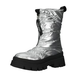 Stiefelette Steve Madden "Steve Madden Stiefelette Textil", Damen, Gr. 39, silber, Textil, Schuhe Stiefelette