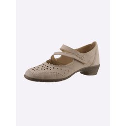 Klettschuh Classic Basics, Damen, Gr. 37, grau (taupe), Nubukleder, Schuhe Klettschuh