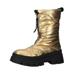 Stiefelette Steve Madden "Steve Madden Stiefelette Textil", Damen, Gr. 37, gold, Textil, Schuhe Stiefelette