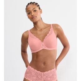 Minimizer-BH Triumph "Amourette W01", Damen, Gr. 75, Cup C, cherry rose, Obermaterial: 68% Polyamid, 32% Elasthan, BHs Minimizer-BH, verkleinert die Brust optisch um eine Cup-Gr&ouml;&szlig;e
