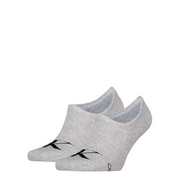 F&uuml;&szlig;linge Calvin Klein Jeans "CKJ MEN FOOTIE HIGH CUT MONOGRAM", Herren, Gr. 39-42, grau (light grau melange), Baumwollmischung, normal, Socken, hoch geschnittene Silhouette, Cotton-Mix