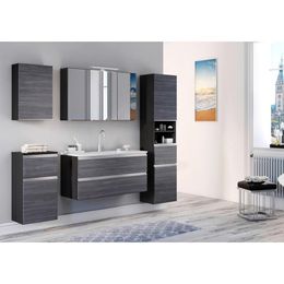 Held Badezimmer Held M&ouml;bel Arezzo, Silber, Eiche, Holzwerkstoff, 2 Schublade(n) Schubladen, 100x51.5x47 cm, Made in Germany, h&auml;ngend, Badezimmer, Badm&ouml;belsets & Badm&ouml;belserien, Badm&ouml;bel-Sets