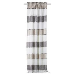 Schmidt W. Gmbh Fertigvorhang Walter, Grau, Taupe, Bernstein, Textil, Streifen, 140x145 cm, Wohntextilien, Gardinen & Vorh&auml;nge, Fertiggardinen, Fertiggardinen