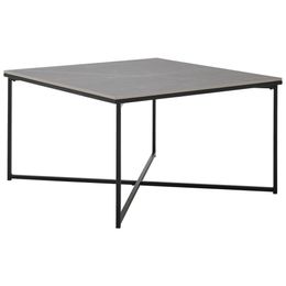 Livetastic Couchtisch, Grau, Schwarz, Metall, Keramik, quadratisch, eckig, 45x80x80 cm, Wohnzimmer, Wohnzimmertische, Couchtische, Couchtische Keramik