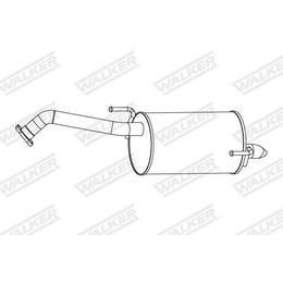 WALKER Endschalld&auml;mpfer 24296 f&uuml;r NISSAN