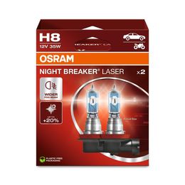 Osram Gl&uuml;hlampe, Nebelscheinwerfer NIGHT BREAKER&reg; LASER H8 Duobox 64212nl2hb