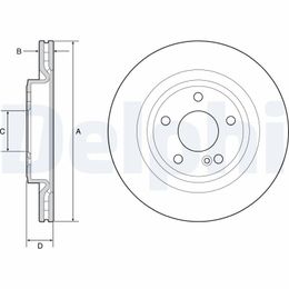 DELPHI Bremsscheibe bg4927c 295mm 22mm f&uuml;r Mercedes