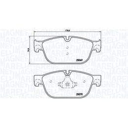 MAGNETI MARELLI Bremsbelagsatz, Scheibenbremse 363700461115 f&uuml;r DS Peugeot (CAPSA)