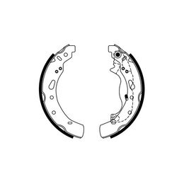 Bosch Bremsbackensatz 0986487767 f&uuml;r MAZDA NISSAN