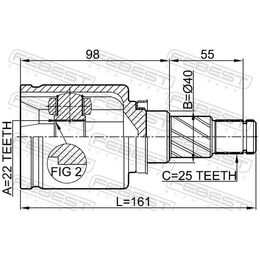 FEBEST Gelenksatz, Antriebswelle 0211c11x Vorderachse f&uuml;r NISSAN RENAULT