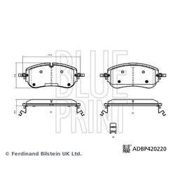 Blue Print adbp420220 Vorderachse f&uuml;r JAGUAR LAND ROVER