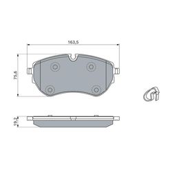 Bosch Bremsbelagsatz, Scheibenbremse 0986460046 f&uuml;r VW