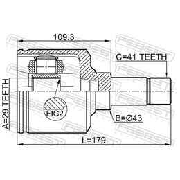 FEBEST Gelenksatz, Antriebswelle 2811ducq18lh Vorderachse links f&uuml;r ALFAROME/Fiat/LANCI Citro&euml;n/Peugeot