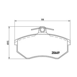 MAGNETI MARELLI Bremsbelagsatz, Scheibenbremse 363700485092 f&uuml;r VW SATURN