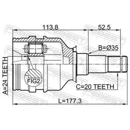FEBEST Gelenksatz, Antriebswelle 0111220lh Vorderachse links f&uuml;r TOYOTA