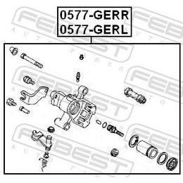FEBEST Bremssattel 0577gerl Hinterachse links f&uuml;r MAZDA