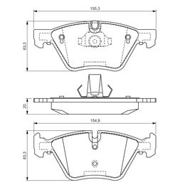 Bosch Bremsbelagsatz, Scheibenbremse 0986494118 f&uuml;r BMW