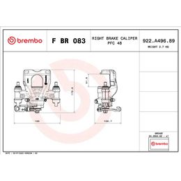 Brembo Bremssattel fbr083 Hinterachse rechts f&uuml;r Opel RENAULT NISSAN