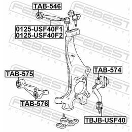FEBEST Lagerung, Lenker tab574 Vorderachse unten f&uuml;r TOYOTA
